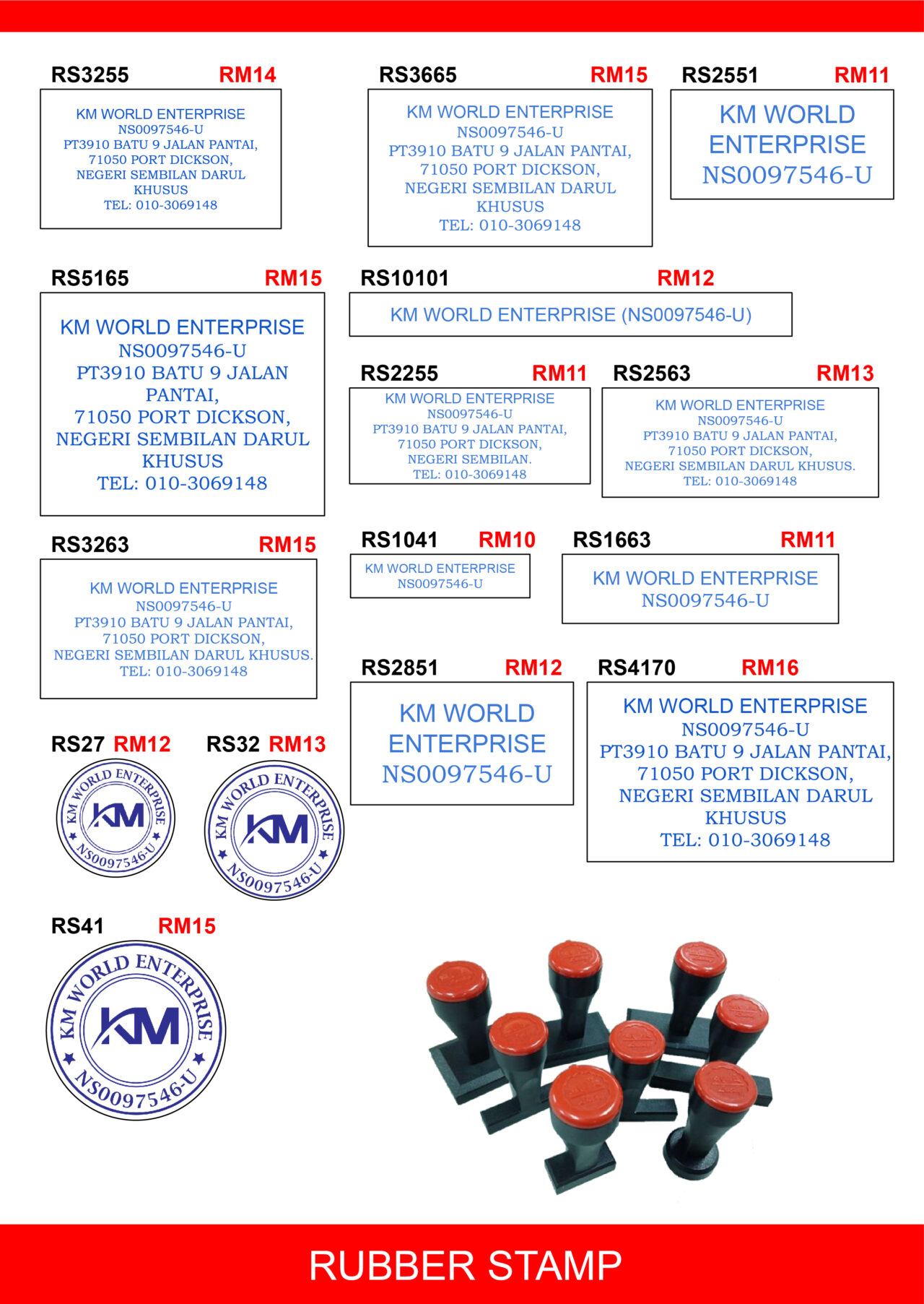 Rubber Stamp (Stamp Pad) – Pusat Percetakan Port Dickson